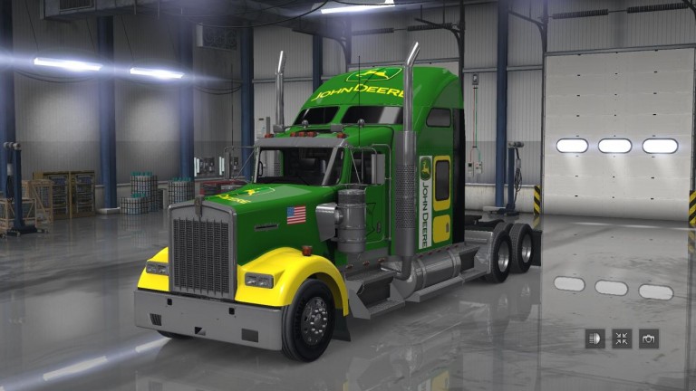 John Deere skin for SCS Kenworth W900 v1.0 - ATS Mods