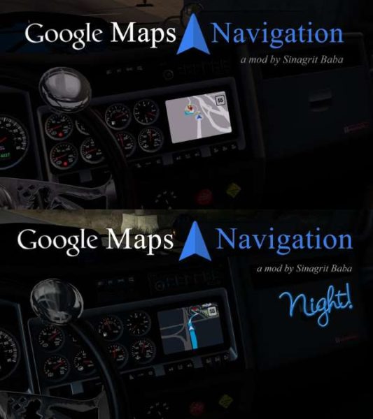 Google Maps Navigation v2.3 - ATS Mods