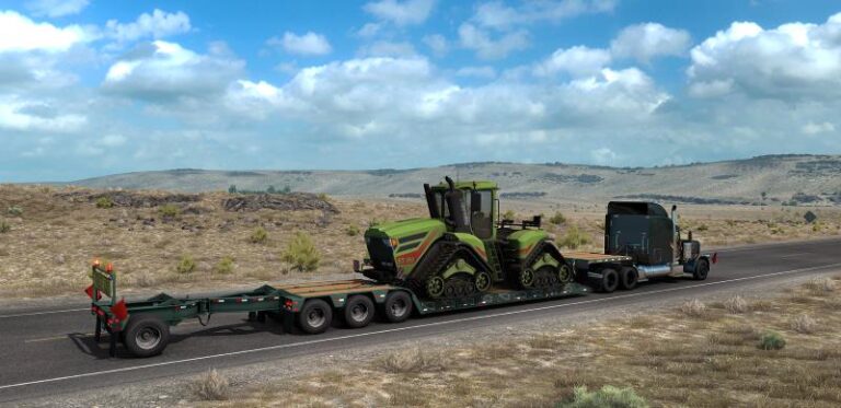 ATS 1.39 Lowboy Trailers in American Truck Simulator - ATS Mods