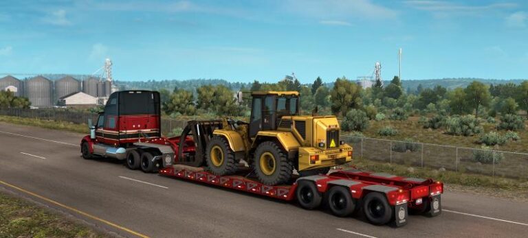 ATS 1.39 Lowboy Trailers in American Truck Simulator - ATS Mods