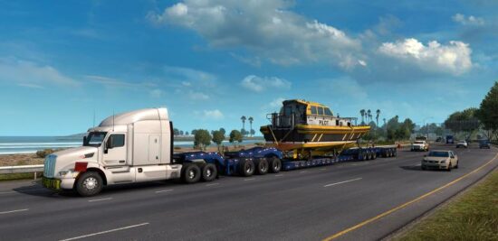 ATS 1.39 Lowboy Trailers in American Truck Simulator - ATS Mods