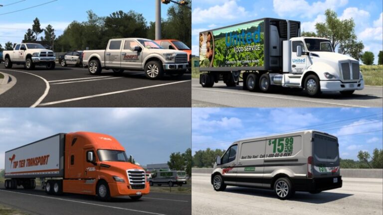 Fictional Trucking & Service Company Skins for AI Traffic 1.4 - ATS Mods